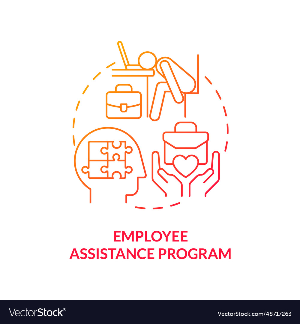 2d employee assistance program linear icon concept 2d employee assistance program linear icon concept