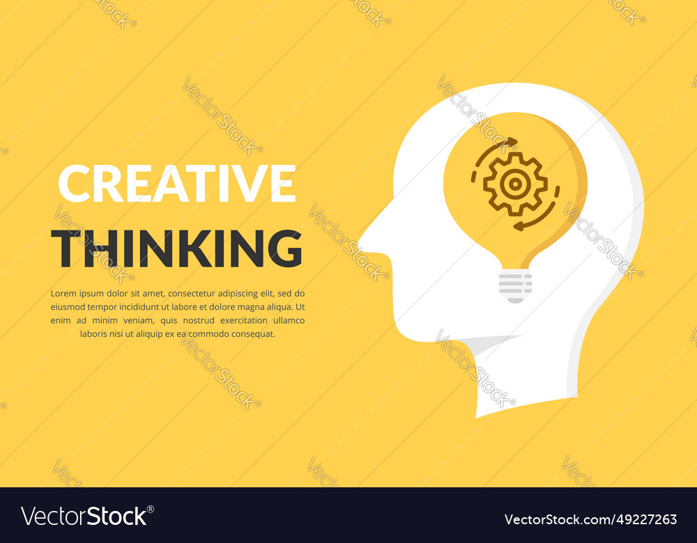 Creative thinking Royalty Free Vector Image - VectorStock