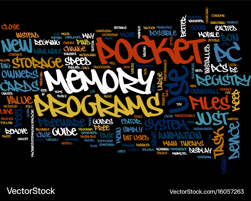 Essential guide to pocket pc text background Vector Image