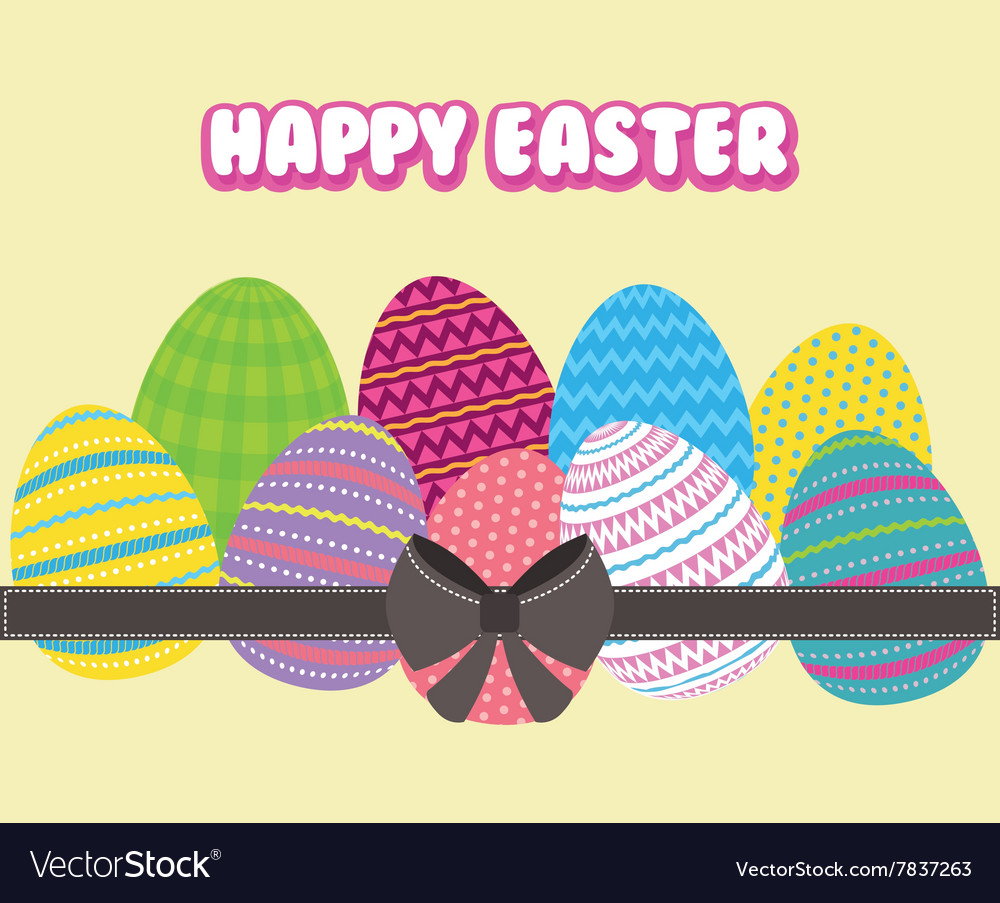 Happy easter design Royalty Free Vector Image - VectorStock