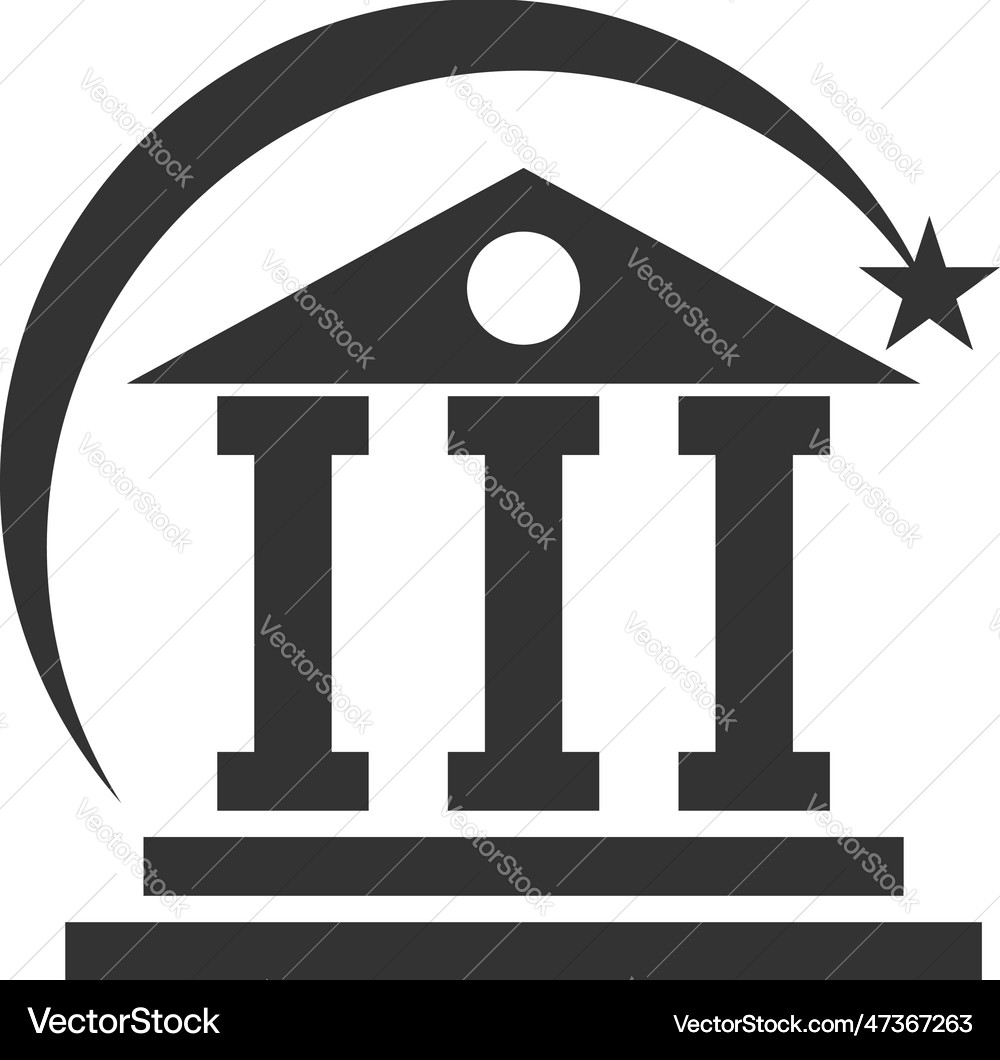 Law logo template icon brand identity isolated Vector Image