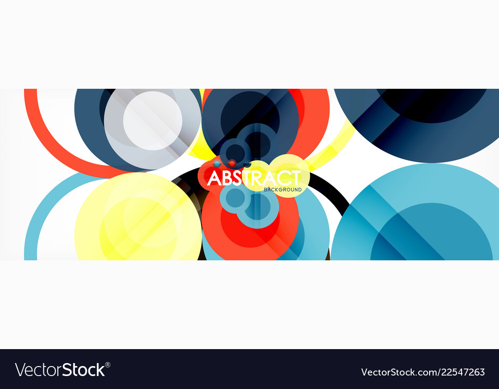 Overlapping circles design background Royalty Free Vector