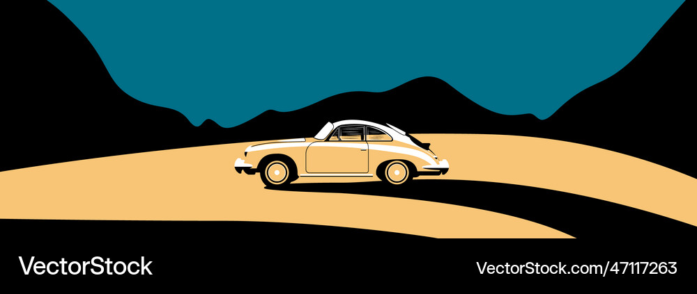 Retro sports car Royalty Free Vector Image - VectorStock