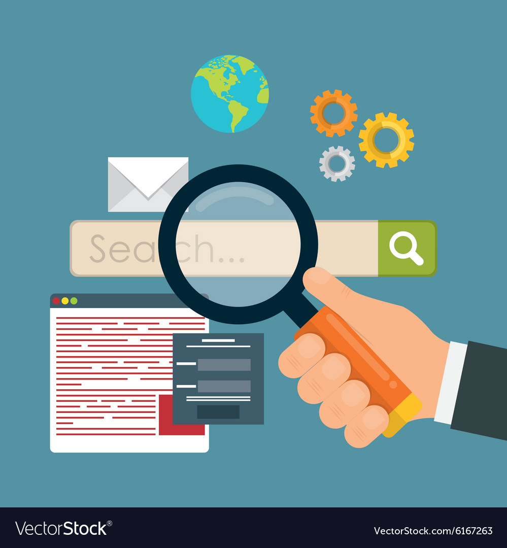 Search engine optimization design Royalty Free Vector Image