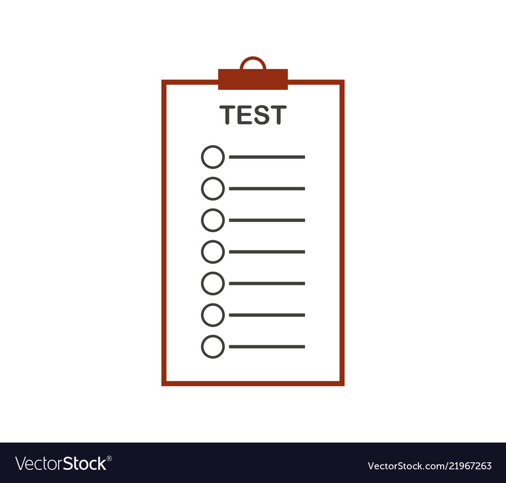 Test icon Royalty Free Vector Image - VectorStock