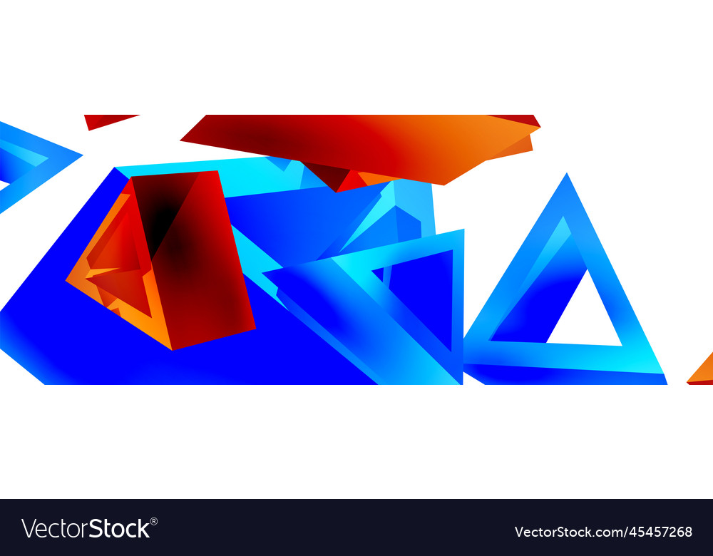 3d triangle abstract background basic shape Vector Image