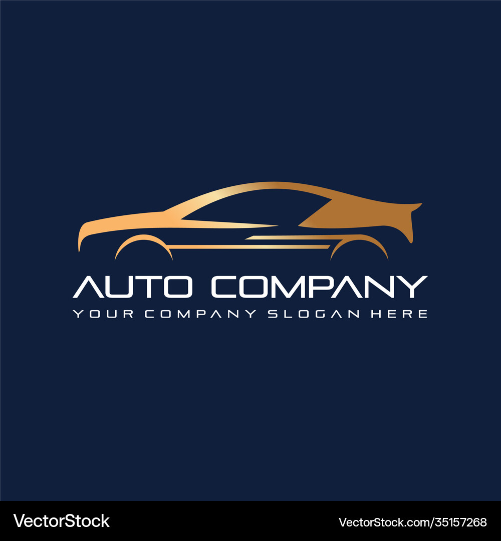 Abstract automotive car logo Royalty Free Vector Image