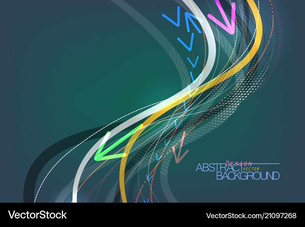 Bright color arrows sign scene Royalty Free Vector Image