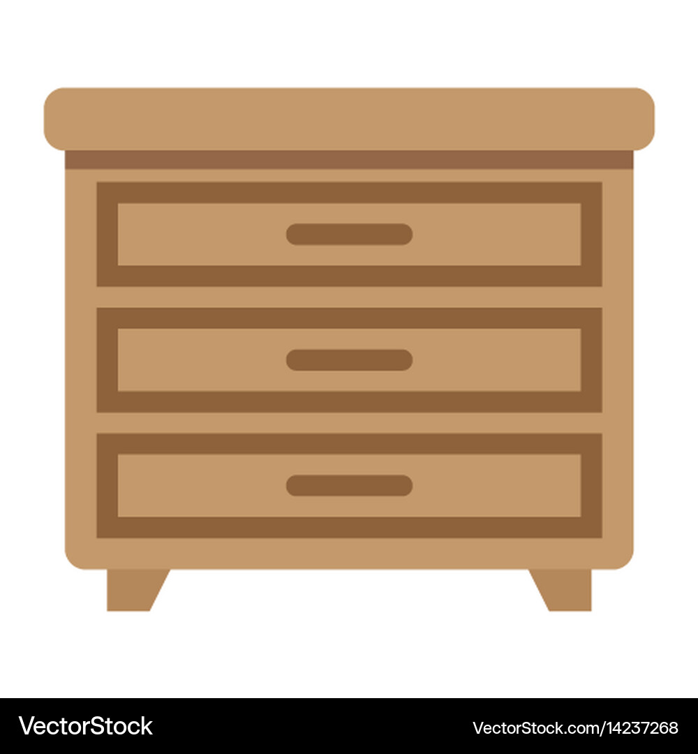 Drawer unit flat icon furniture and interior Vector Image