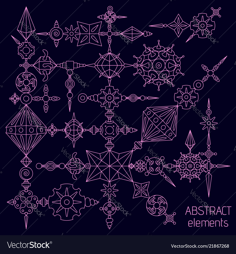 Elements set Royalty Free Vector Image - VectorStock