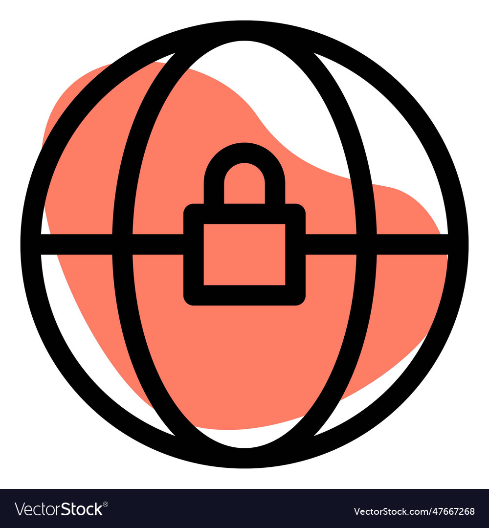 Lock network restricted the use of internet Vector Image Lock network restricted the use of internet Vector Image