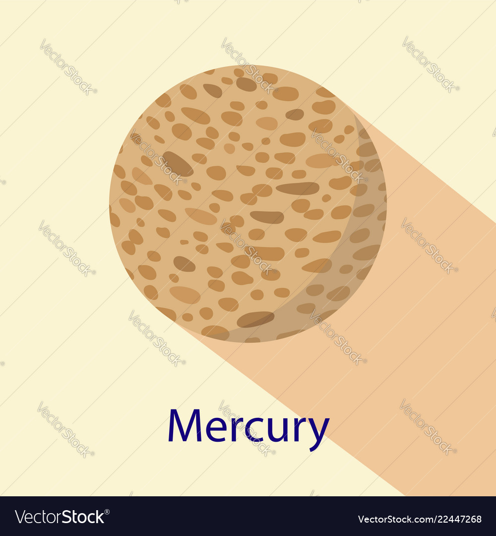 Mercury planet icon flat style Royalty Free Vector Image Mercury planet icon flat style Royalty Free Vector Image