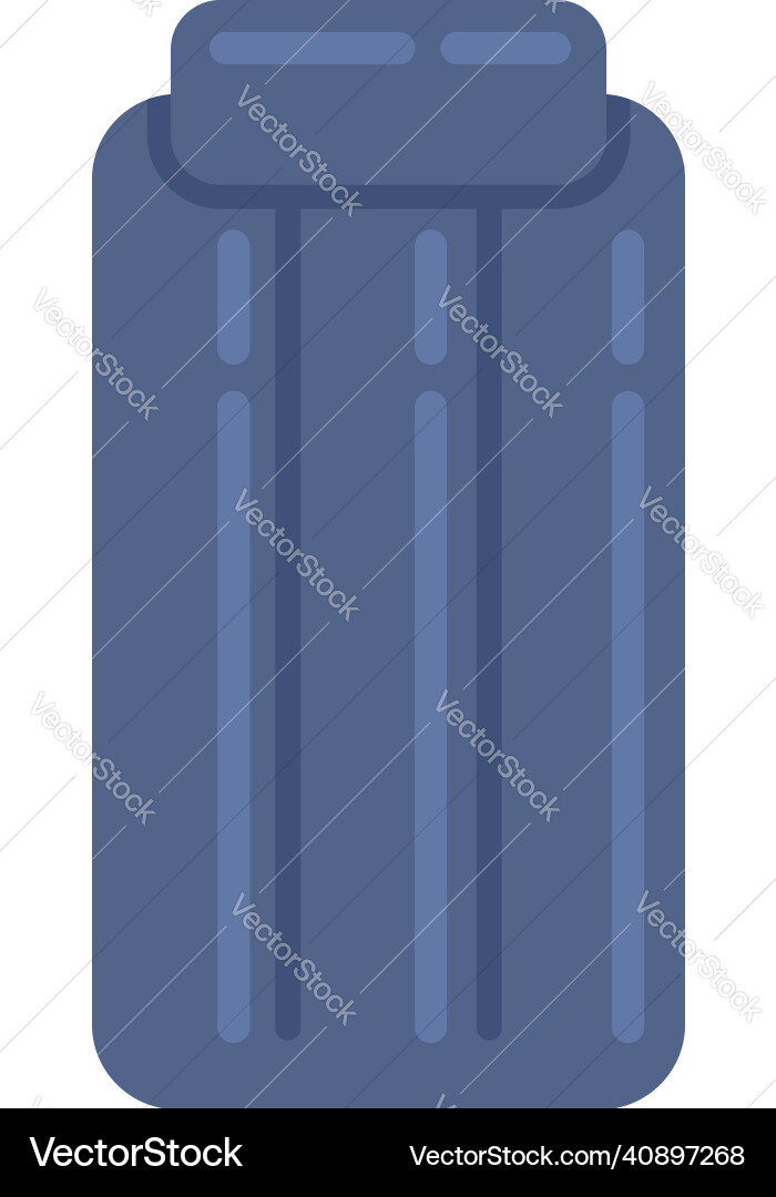 Orthopedic inflatable mattress icon flat isolated Vector Image