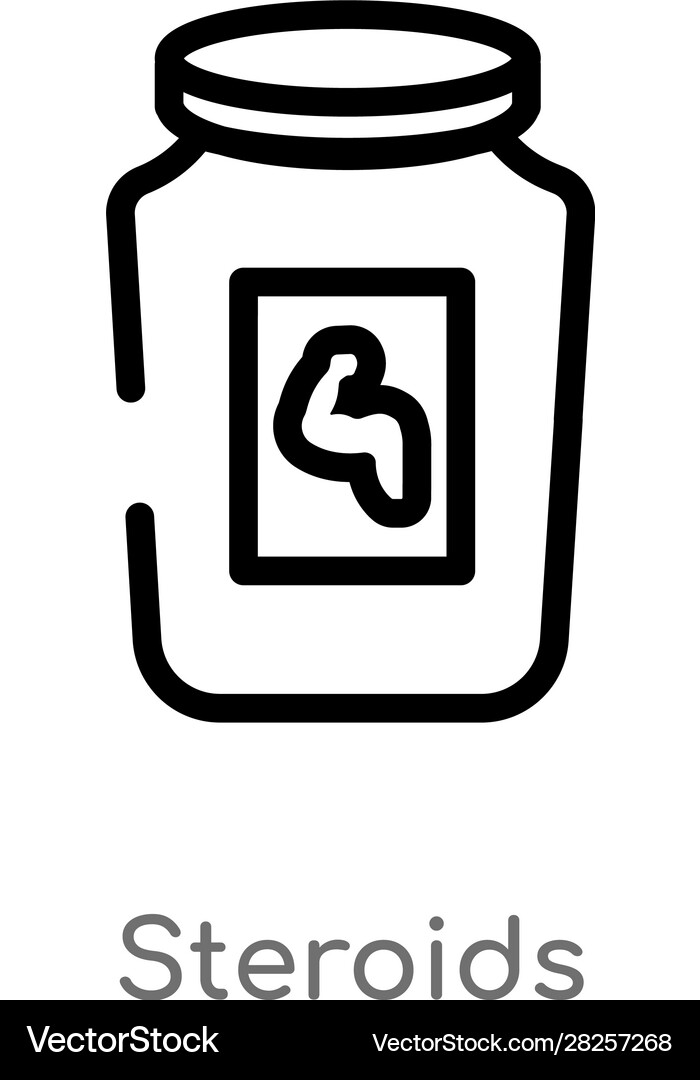 Outline steroids icon isolated black simple line Vector Image