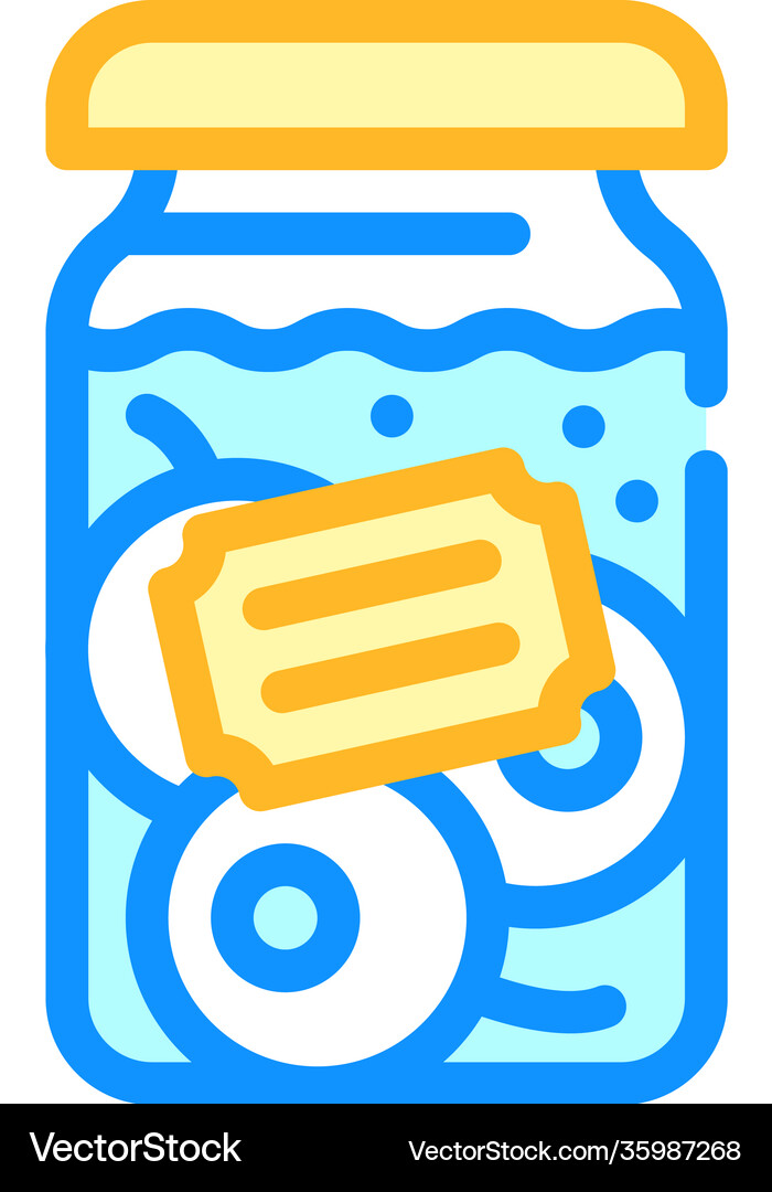 Preserved eyes color icon flat Royalty Free Vector Image
