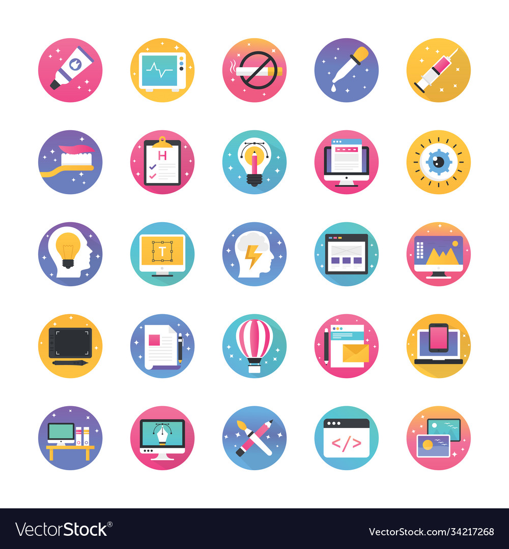 Technology and graphics icons Royalty Free Vector Image