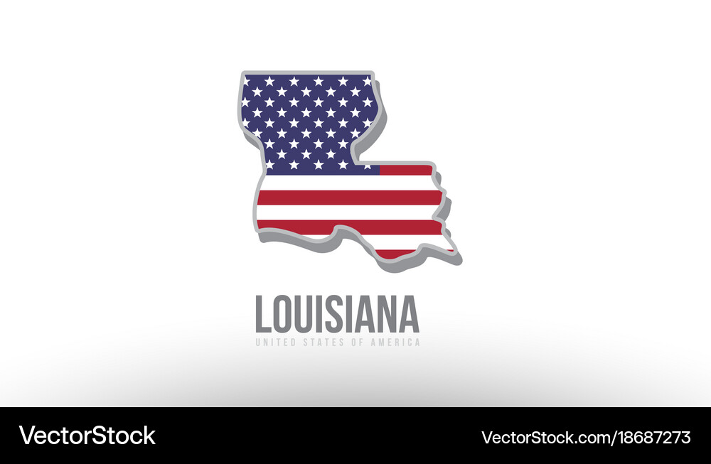A county state with us united states flag Vector Image