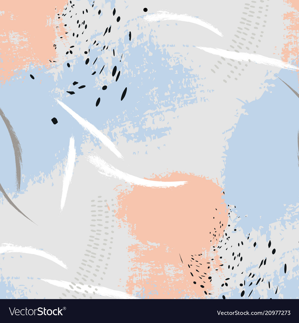 Abstract creative blue pattern with brush Vector Image