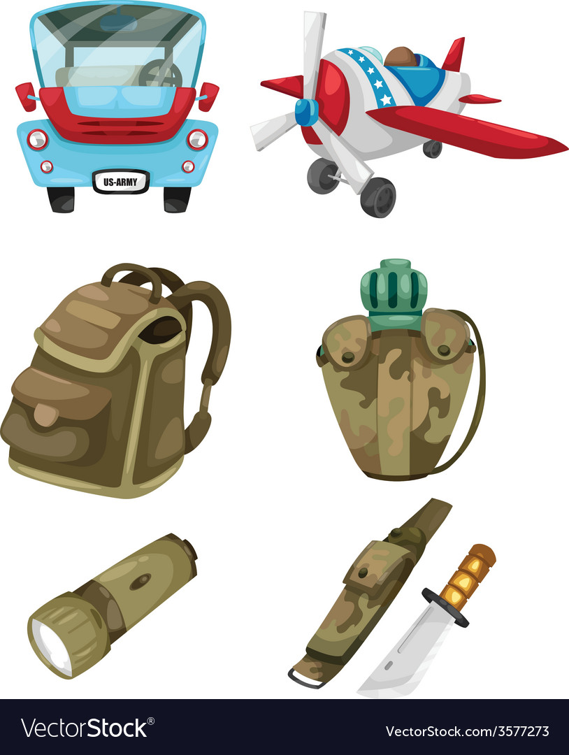 Army set Royalty Free Vector Image - VectorStock