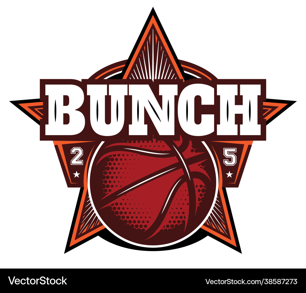 Color template on theme basketball for Royalty Free Vector