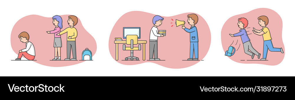 Concept of conflict situations between people Vector Image