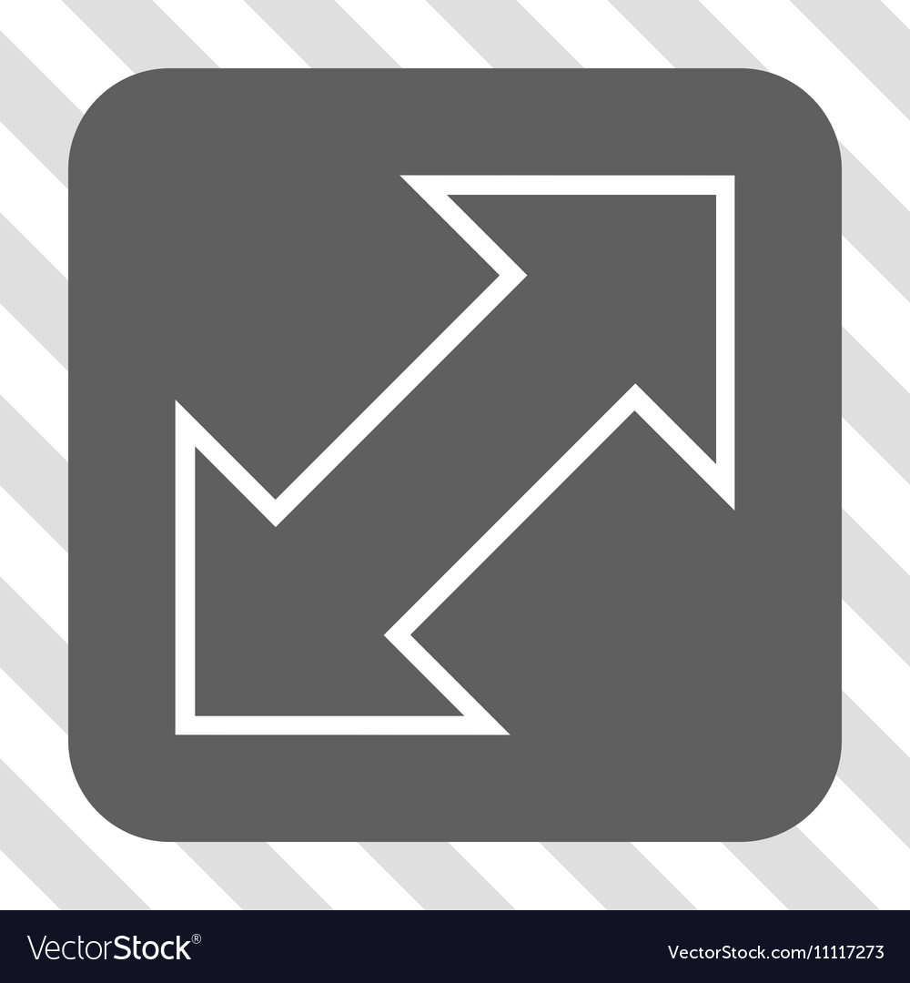Exchange diagonal rounded square button Royalty Free Vector