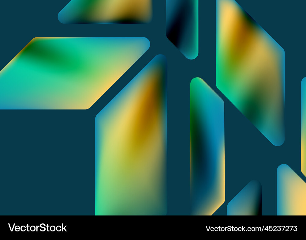 Fluid color dynamic geometric shapes abstract Vector Image