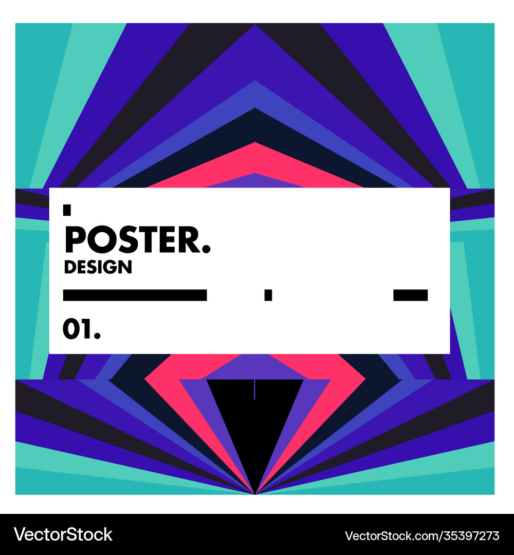 Geometric colorful pattern for poster and banner Vector Image