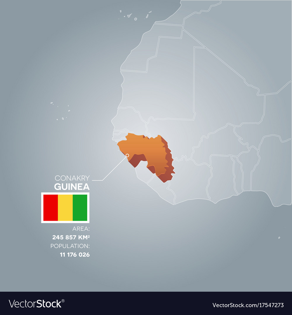 Guinea information map Royalty Free Vector Image
