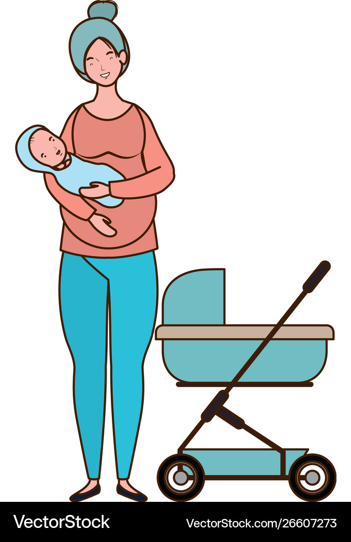 Isolated mother with baby design Royalty Free Vector Image