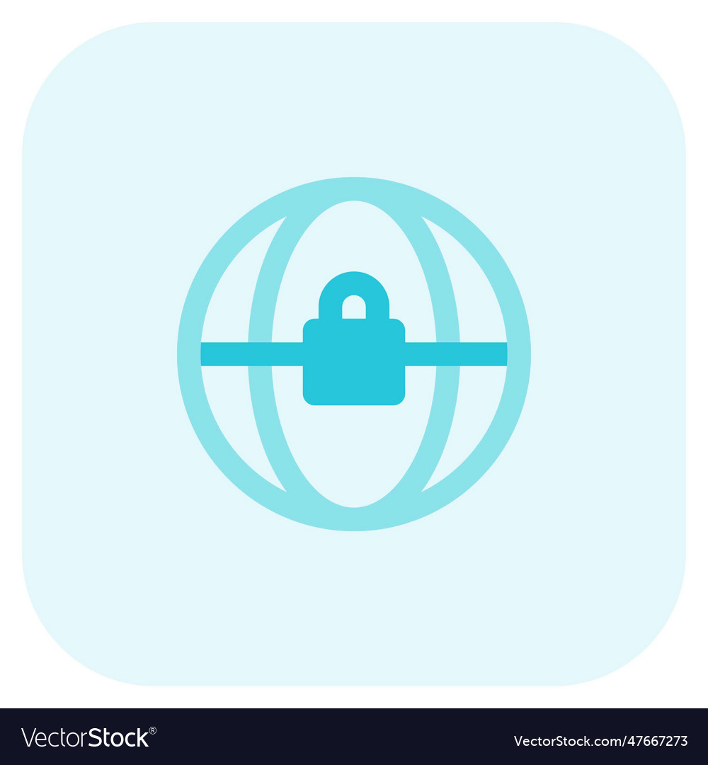 Lock network restricted the use of internet Vector Image Lock network restricted the use of internet Vector Image