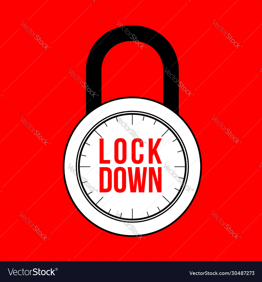 Lockdown object Royalty Free Vector Image - VectorStock