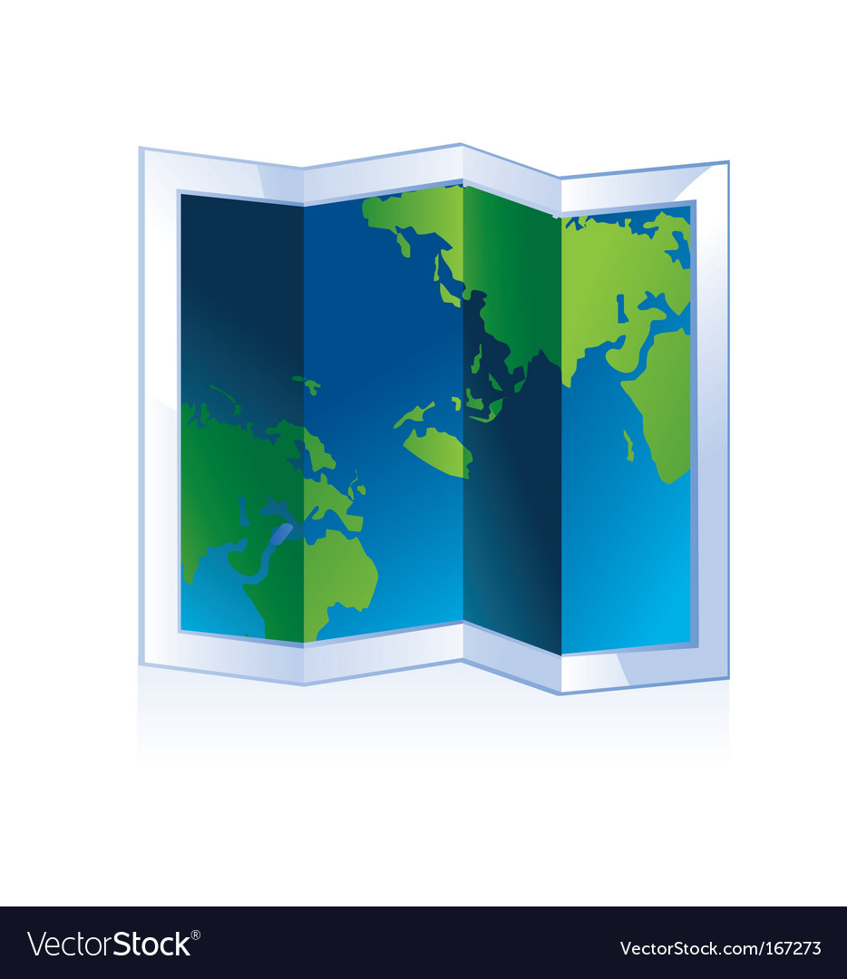 Paper map Royalty Free Vector Image - VectorStock