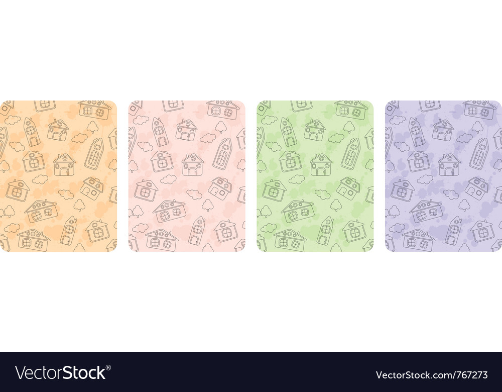 Town patterns Royalty Free Vector Image - VectorStock