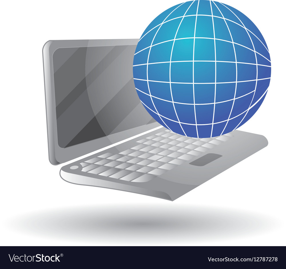 A laptop computer in differ Royalty Free Vector Image