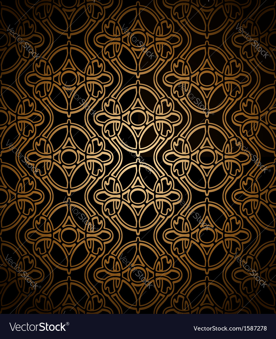 Dark gold pattern Royalty Free Vector Image - VectorStock