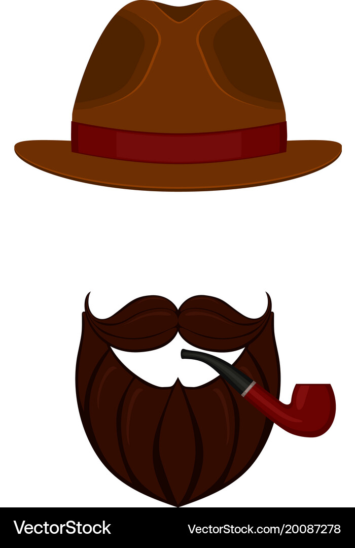 Icon poster man father dad day avatar elements set