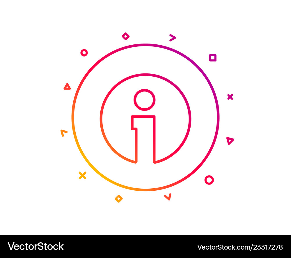 Info line icon information center sign Royalty Free Vector