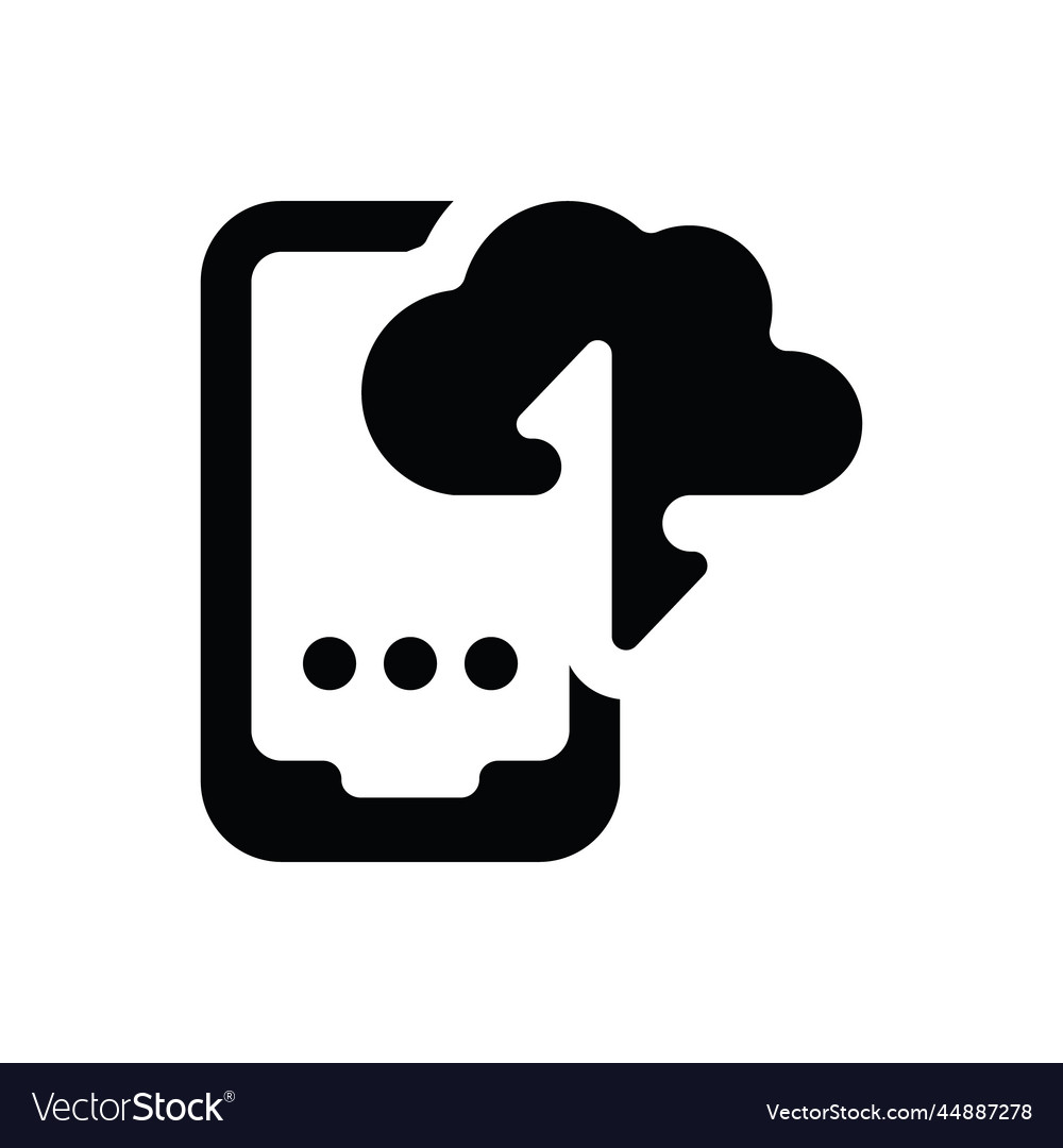 Mobile cloud syncing icon Royalty Free Vector Image Mobile cloud syncing icon Royalty Free Vector Image