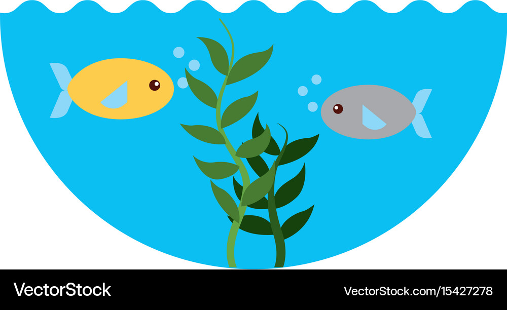 Sea fish swimming icon Royalty Free Vector Image
