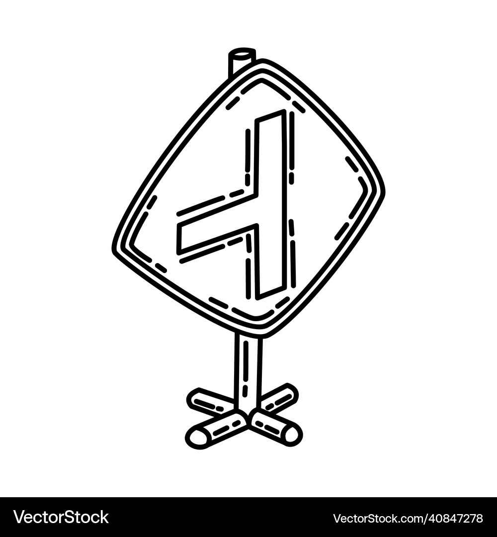 Side road icon doodle hand drawn or outline Vector Image