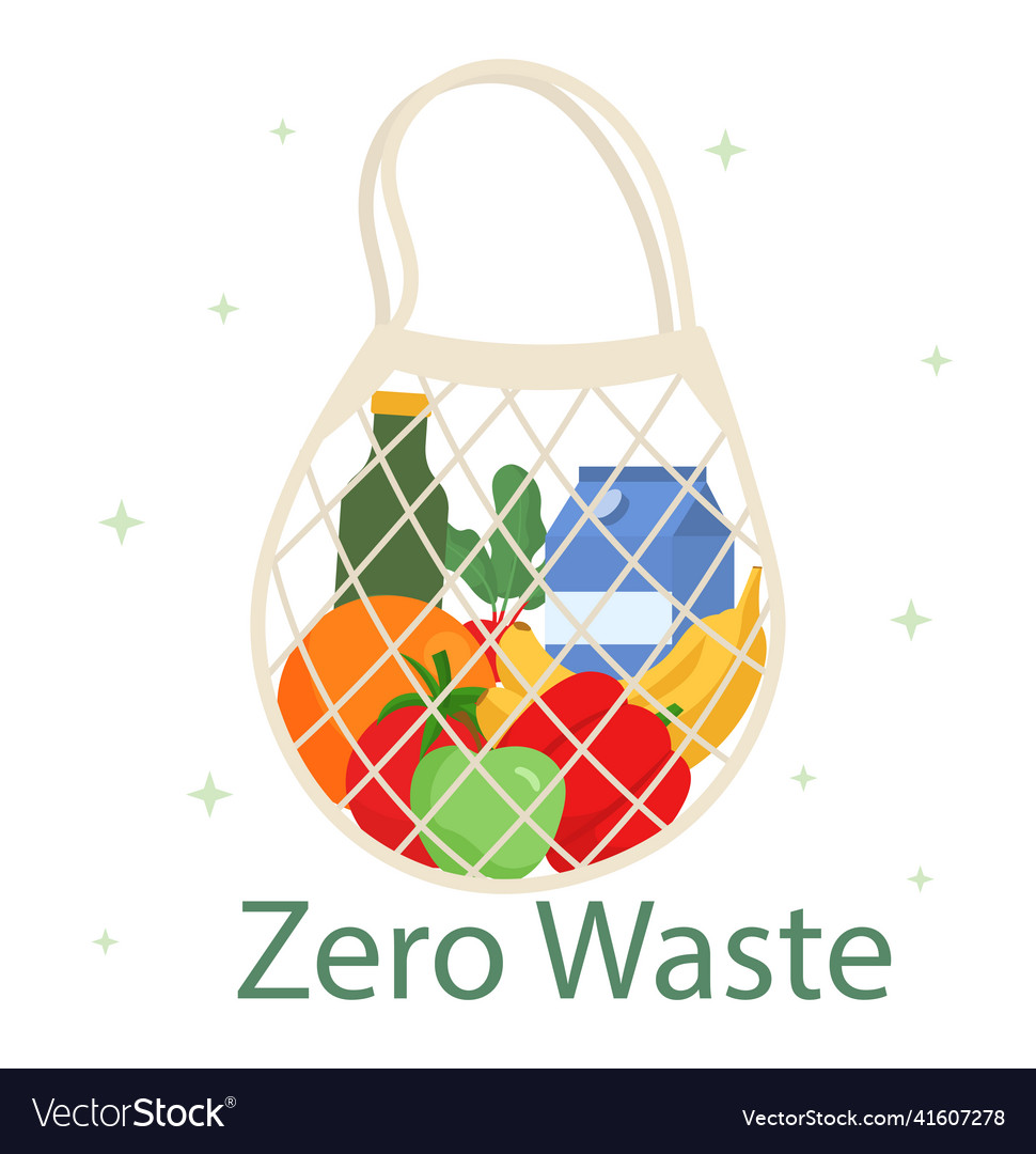 Zero waste concept Royalty Free Vector Image - VectorStock