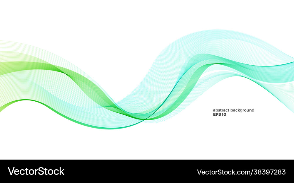 Abstract green color wave background for brochure Vector Image