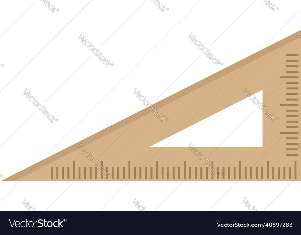 Angle ruler icon flat isolated Royalty Free Vector Image