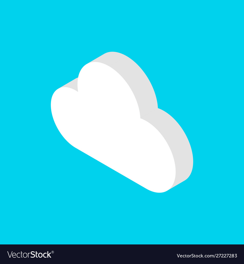 Cloud isometric object Royalty Free Vector Image