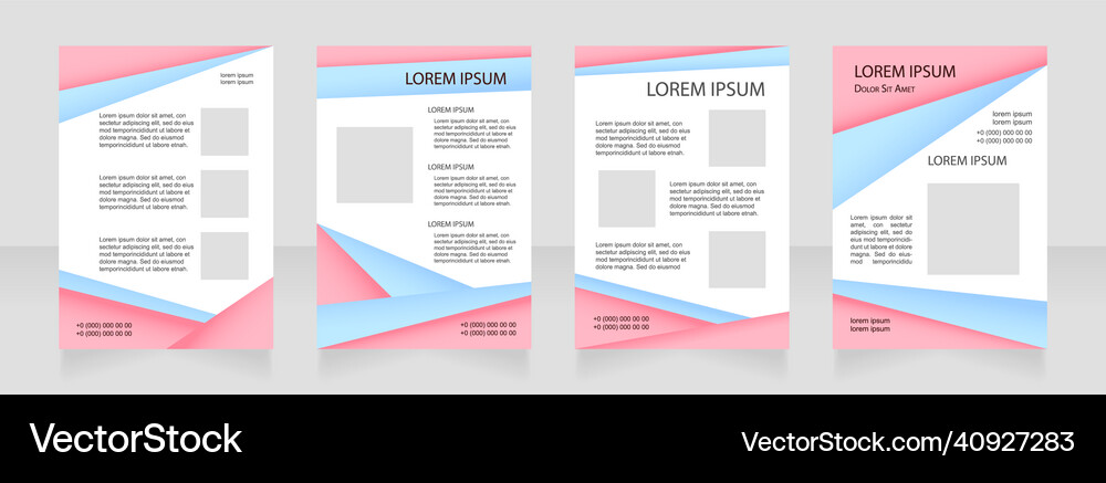 Colourful marketing blank brochure layout design Vector Image