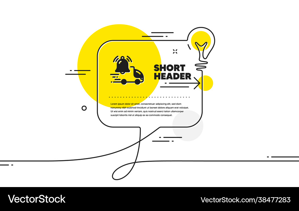 Delivery notification icon alarm bell reminder Vector Image