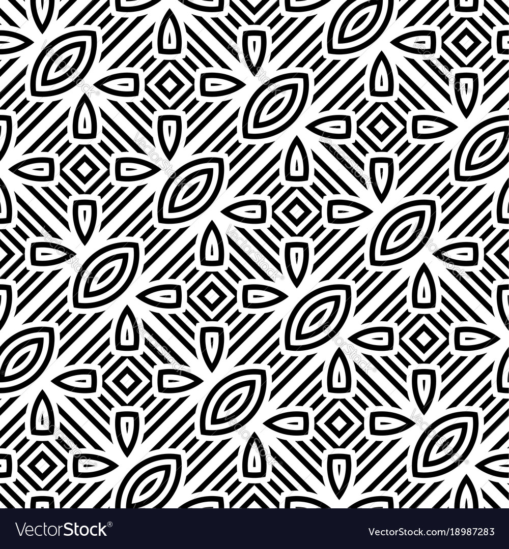 Design seamless monochrome geometric pattern Vector Image