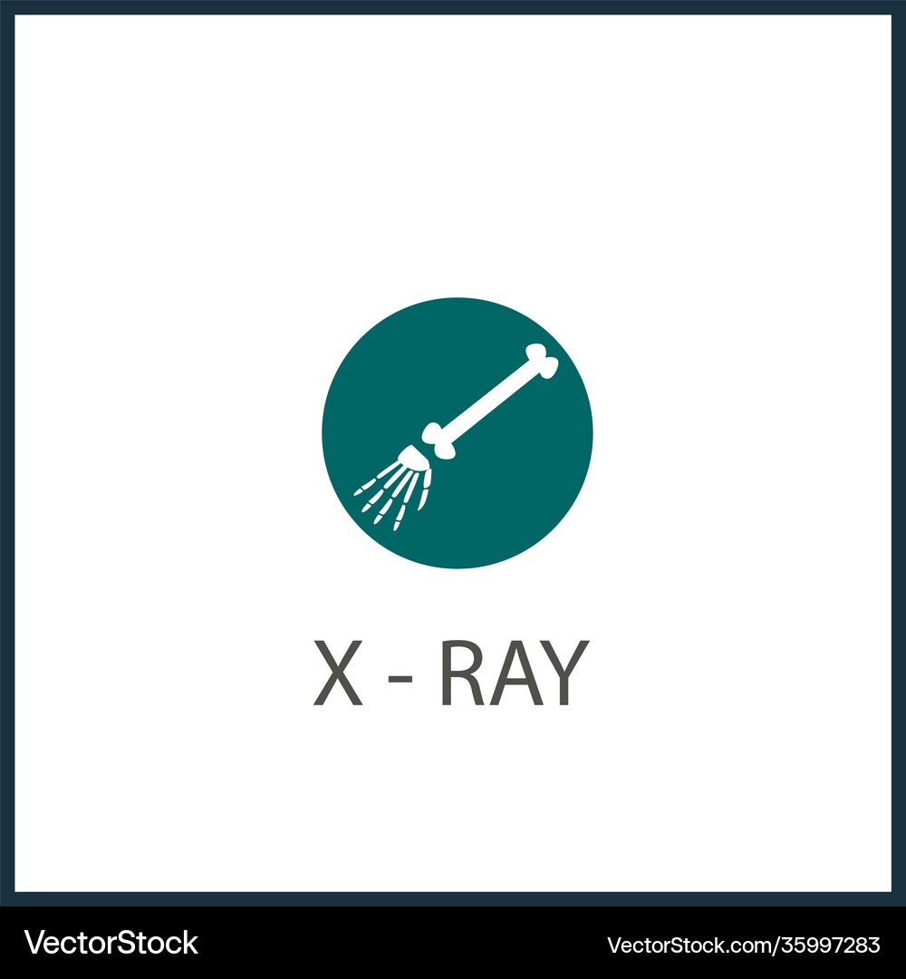Hand x-ray icon simple isolated Royalty Free Vector Image