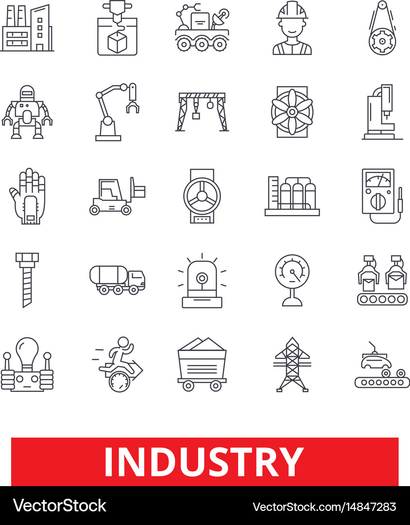 Industry factory manufacturing assembly Royalty Free Vector